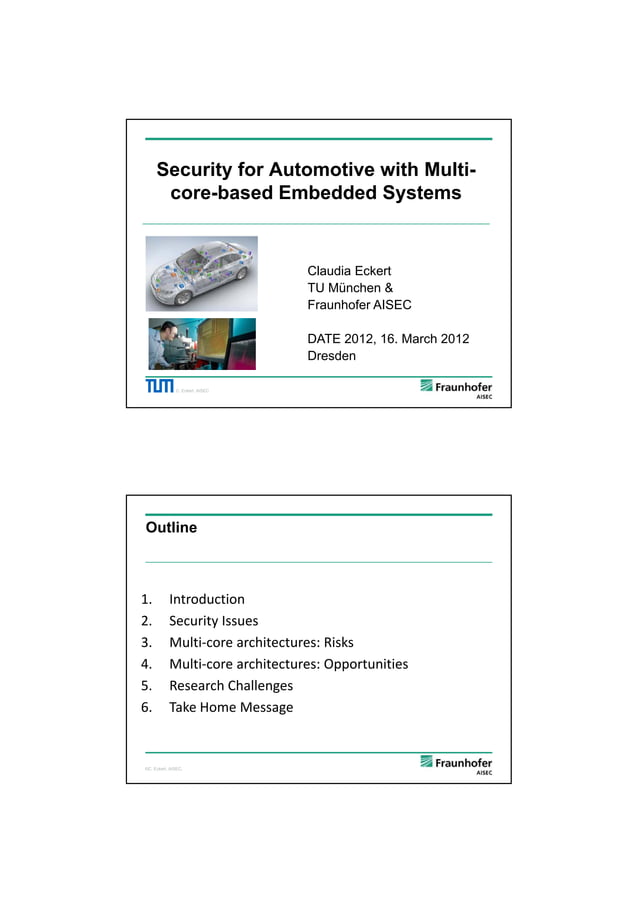 Security for Automotive with Multicore-based Embedded Systems | PDF