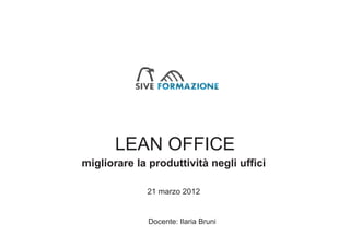 Corso Lean Office | PDF