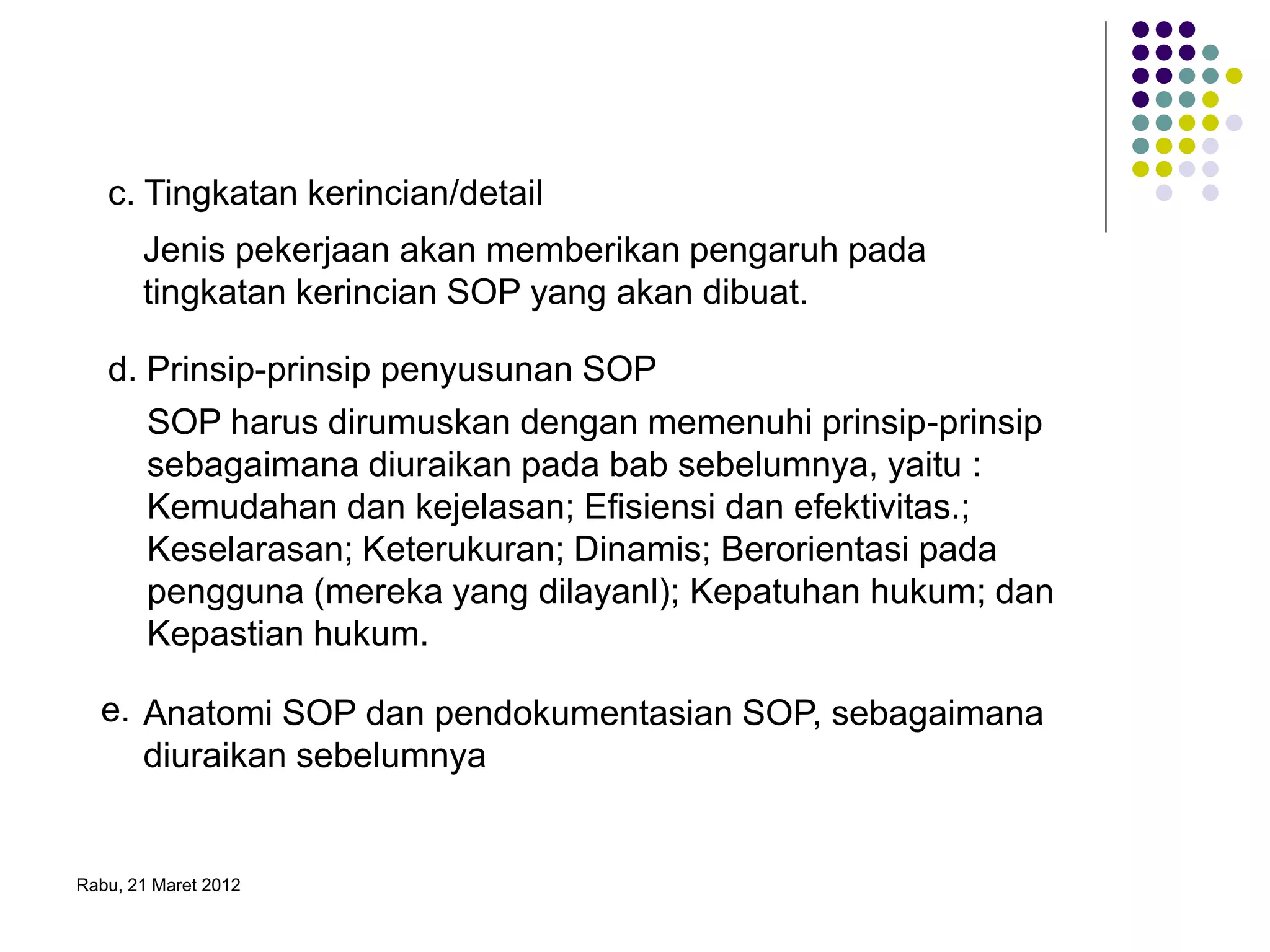 Pedoman Penyusunan SOP | PDF