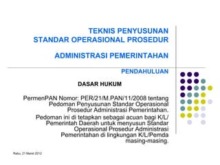 Pedoman Penyusunan SOP | PDF