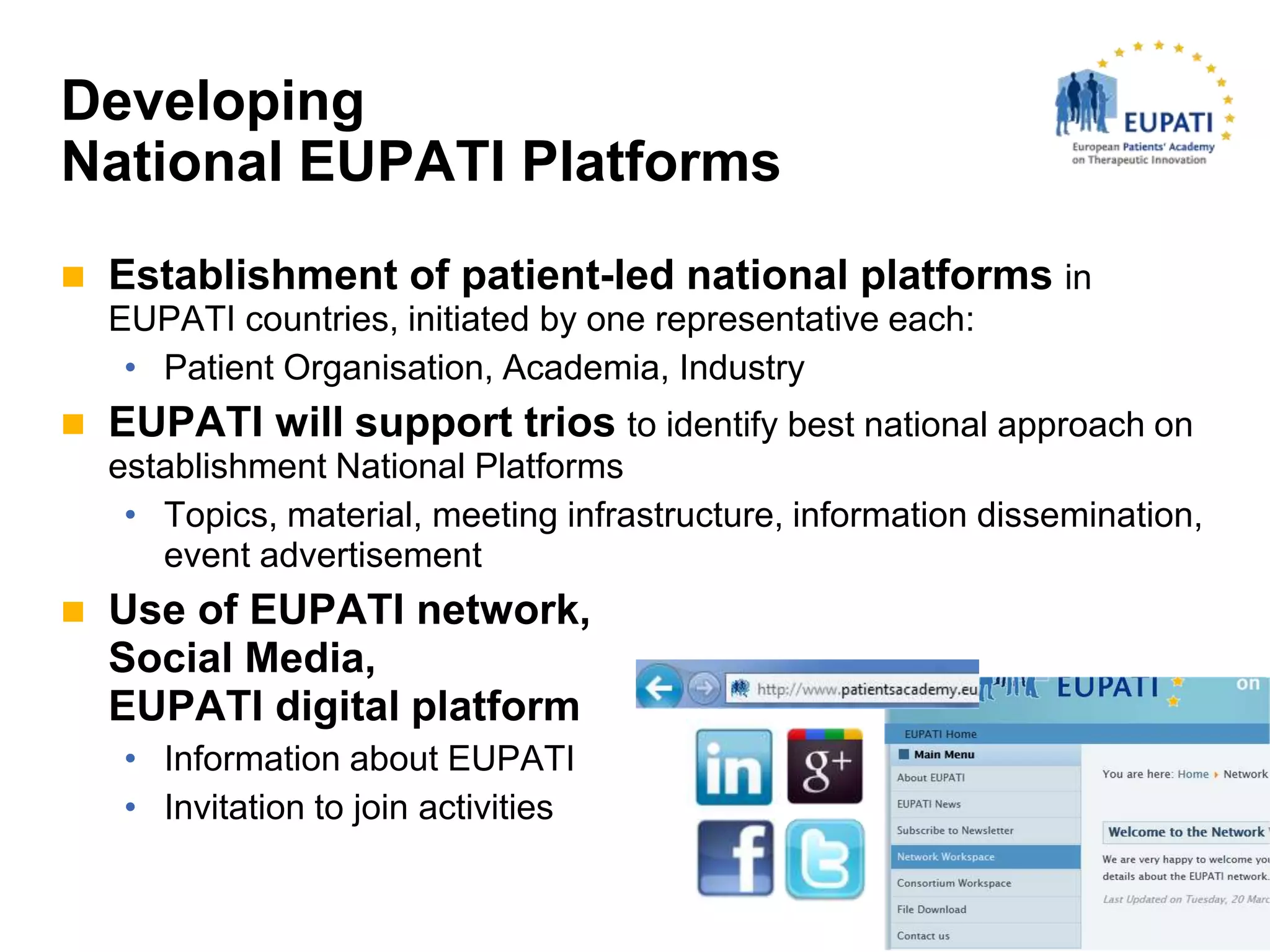 EUPATI Launch Meeting - Klingmann | PPT