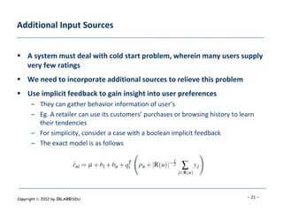 Matrix Factorization Techniques For Recommender Systems | PDF