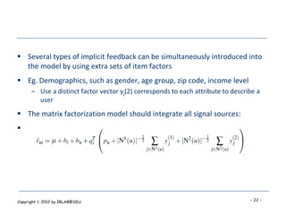 Matrix Factorization Techniques For Recommender Systems | PDF