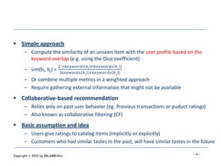 Matrix Factorization Techniques For Recommender Systems | PDF