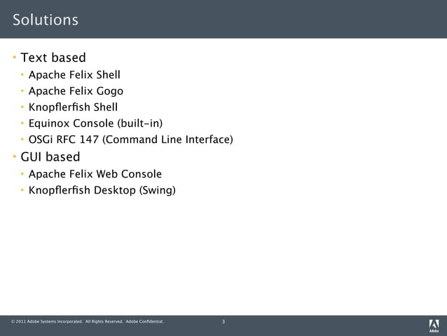 Apache Felix Web Console Ppt