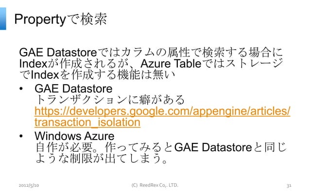 NoSQL Bigtable and Azure Table | PPT