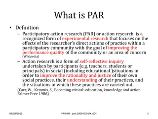 Understand Participatory Action Research | PPTX