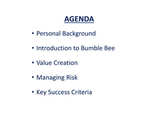 Bumble Bee Management Presentation | PPTX