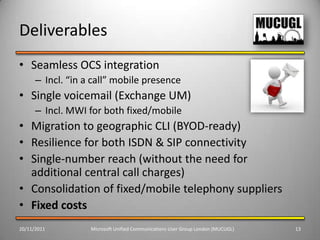 Fixed-to-Mobile Convergence with Microsoft UC | PPTX | Computing ...