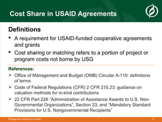 2012 04 23 cost share webinar 101 presentation | PPT