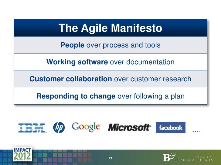 The Agile Manifesto People over