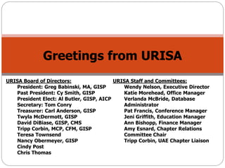URISA and the Development of a Geospatial Society: Past, Present and Future | PDF | Geography ...