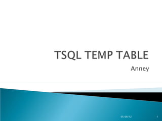 20120504 tsql temp_table | PPT