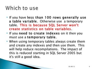 20120504 tsql temp_table | PPT