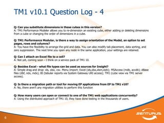 IBM Cognos TM1 v10.1: Planning Best Practices -- Questions & Answers | PDF