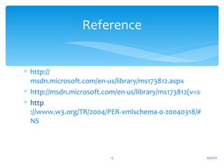 20120518 mssql table_schema_xml_namespace | PPT