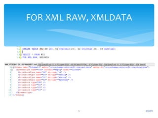 20120518 mssql table_schema_xml_namespace | PPT