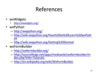 wxPython and wxFormBuilder | PDF