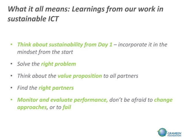Designing and Implementing Sustainable ICT Projects | PPT