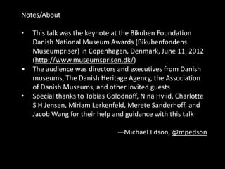 Lego Beowulf and the Web of Hands and Hearts, for the Danish national ...