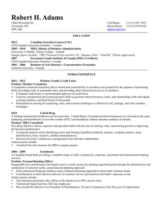 Rob\'s Resume | DOCX