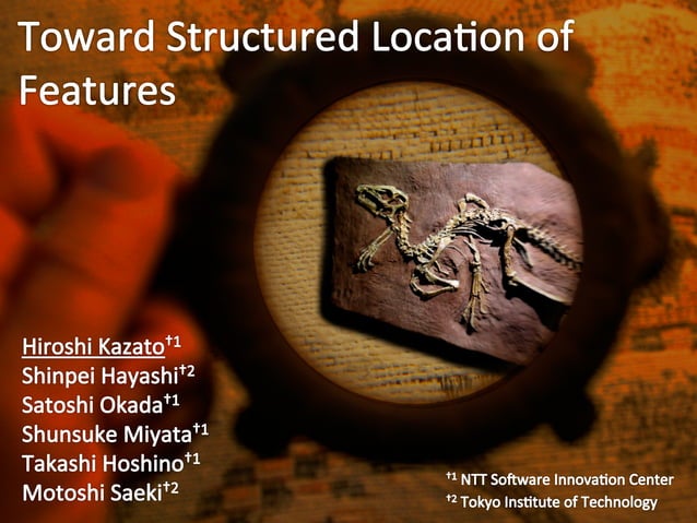 Toward Structured Location of Features | PPT