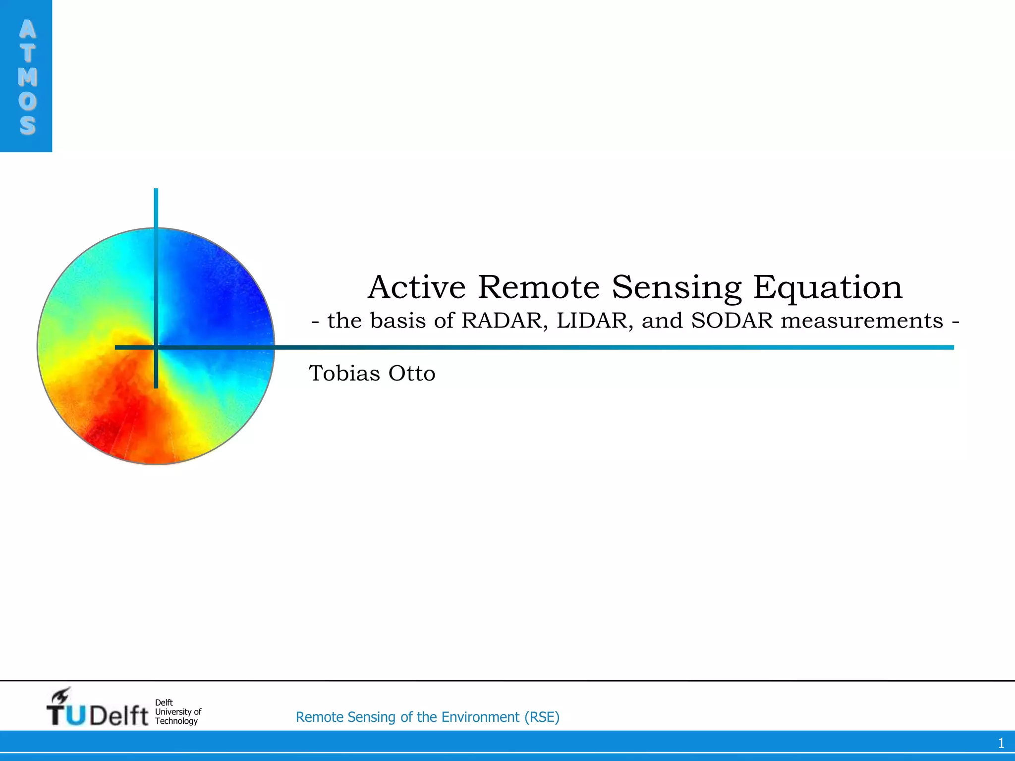 The active remote sensing equation | PPS
