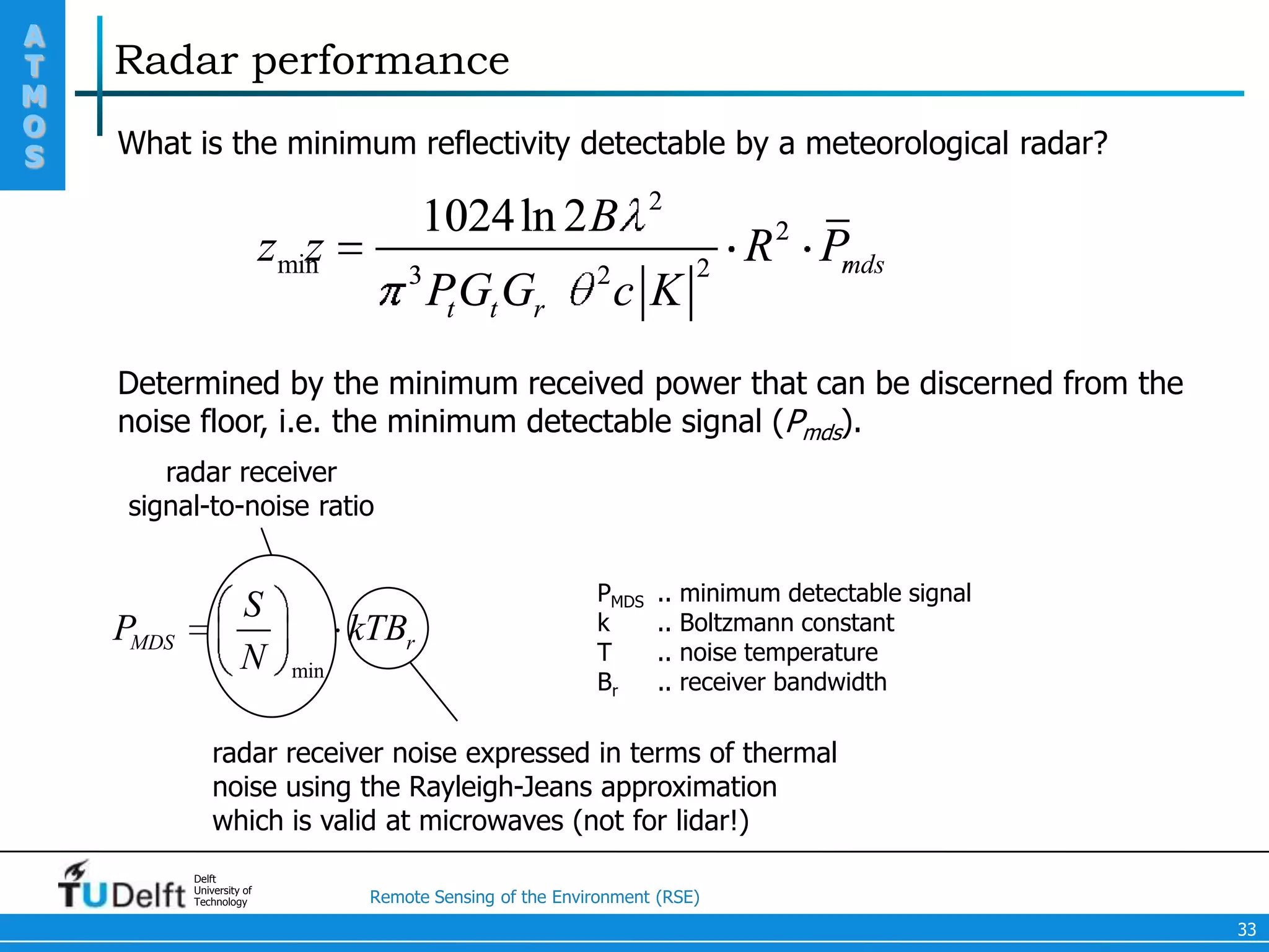 The active remote sensing equation | PPS