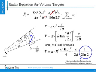 The active remote sensing equation | PPS