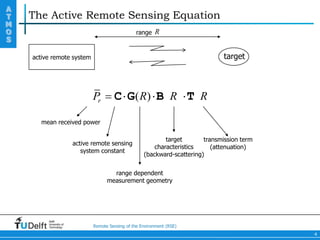 The active remote sensing equation | PPS