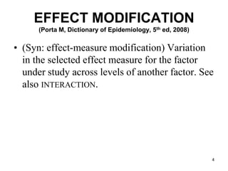 역학 연구에서 위험 요인 교호작용 평가 | PPTX