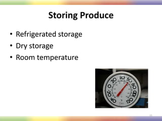 Produce Safety - Receiving and Storing | PPTX