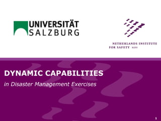 Dynamic potential in disaster exercises: identifcation – development – evaluation | PPT