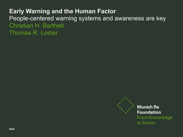 Early warning and the human factor - people-centered warning systems ...