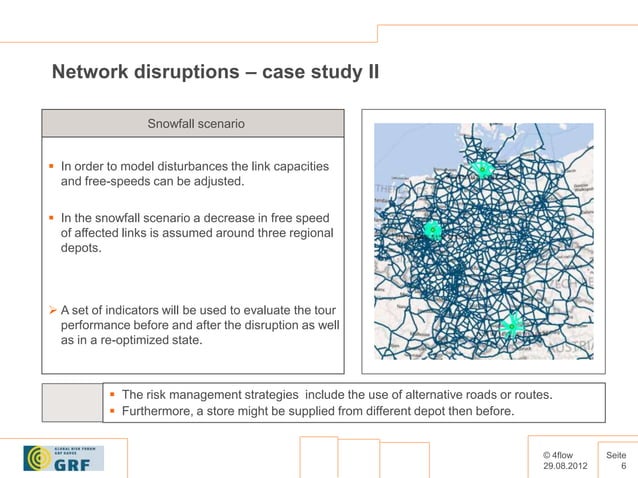 A comparison of regular and disrupted operations for route planning in ...