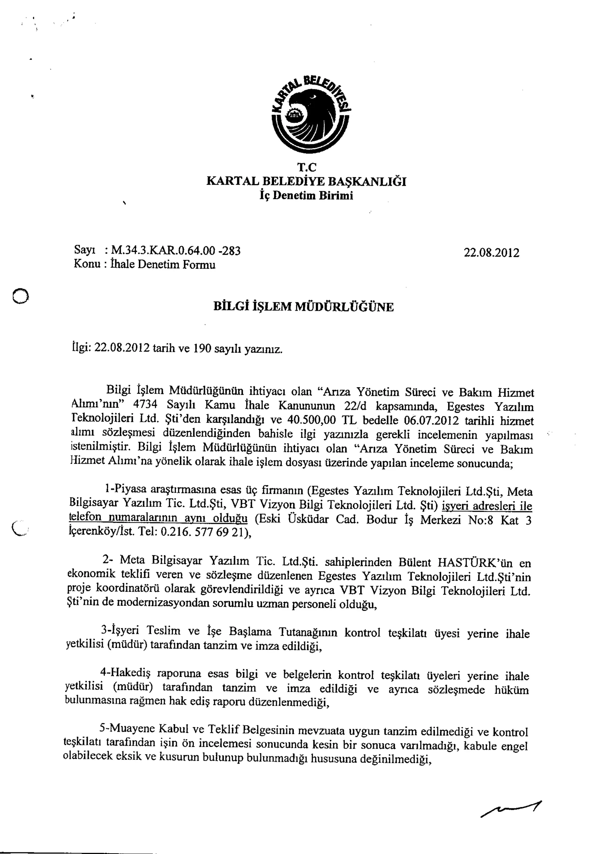 Ariza Yonetim Rapor | PDF