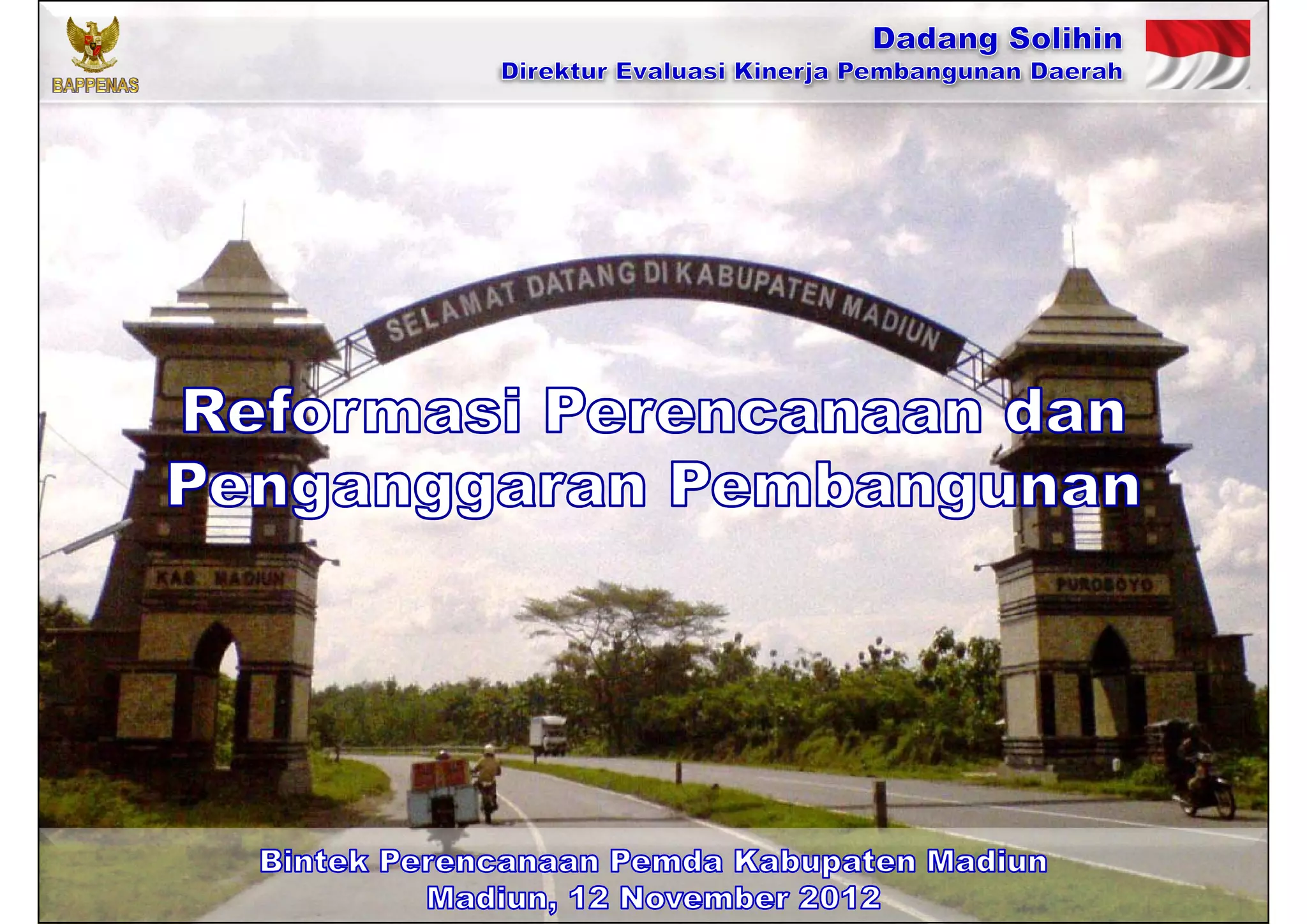 Reformasi Perencanaan dan Penganggaran Pembangunan | PDF