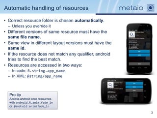Fernando F. Gallego - Efficient Android Resources 101 | PPT