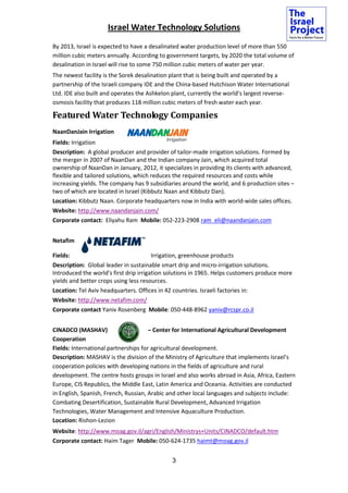 Israel Water Technology Solutions | PDF