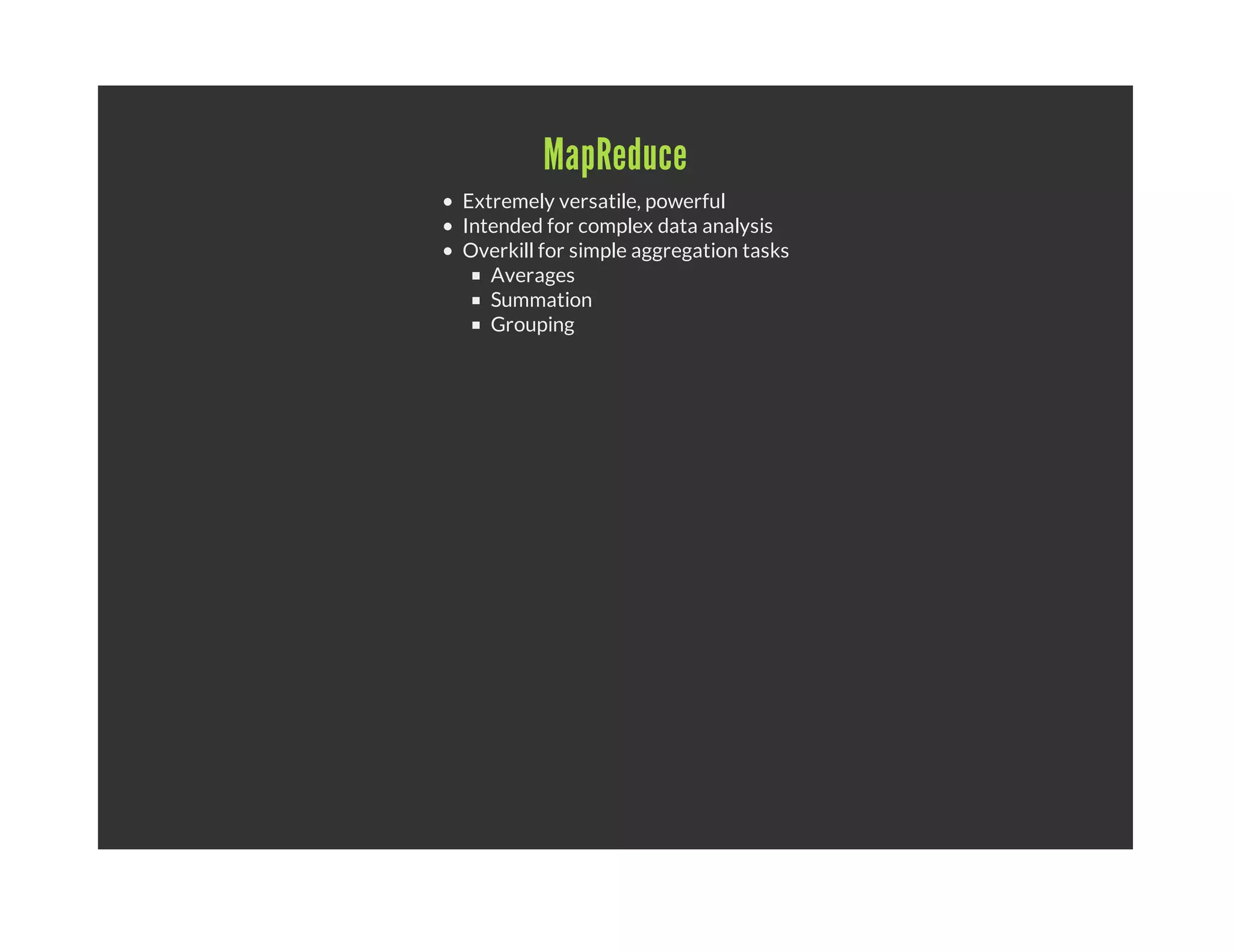 Introduction To The New Aggregation Framework Ppt