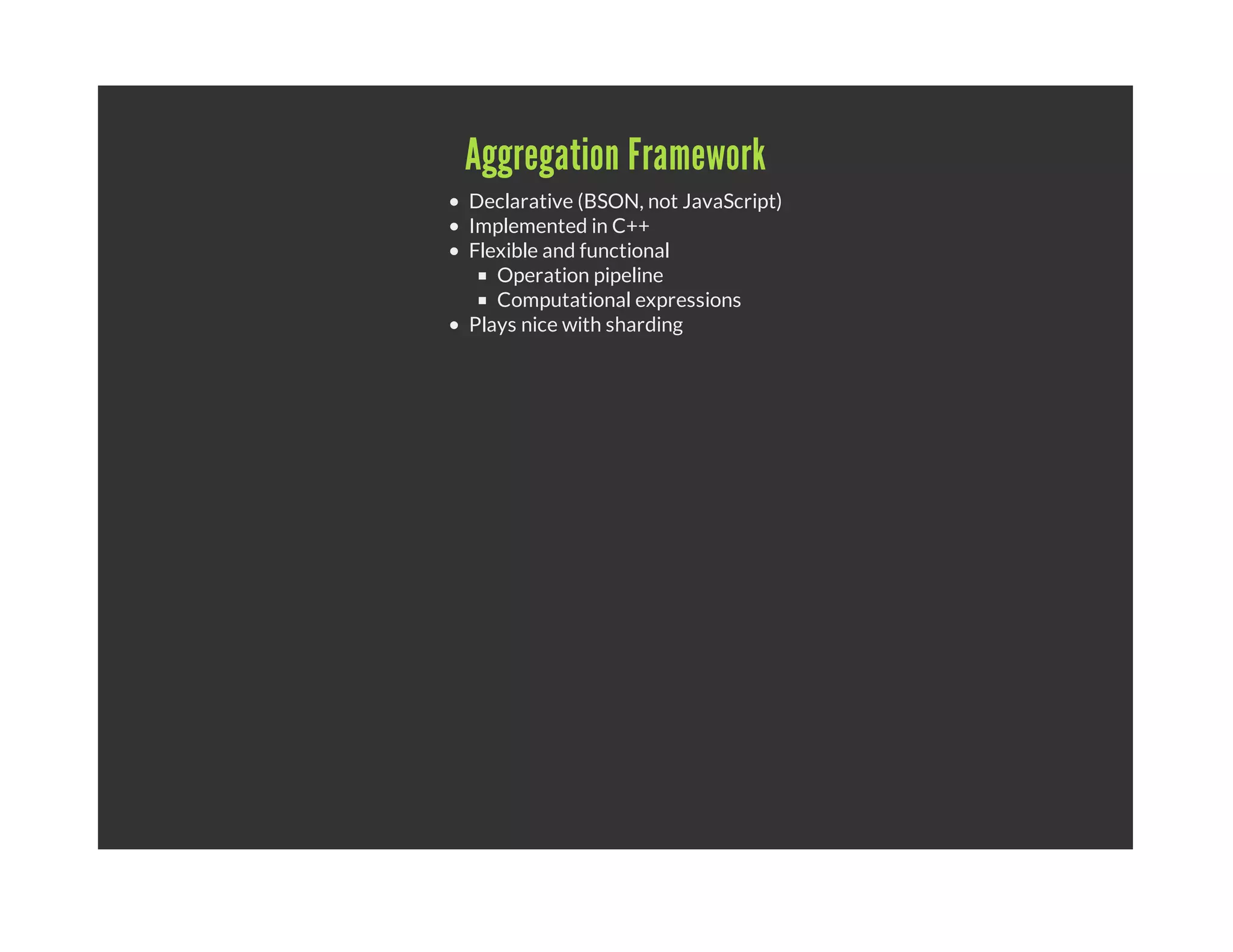 Introduction to the New Aggregation Framework | PPT