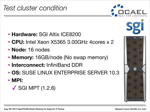Optimization of parameter settings for GAMG solver in simple solver, OpenFOAM Study Meeting for ...