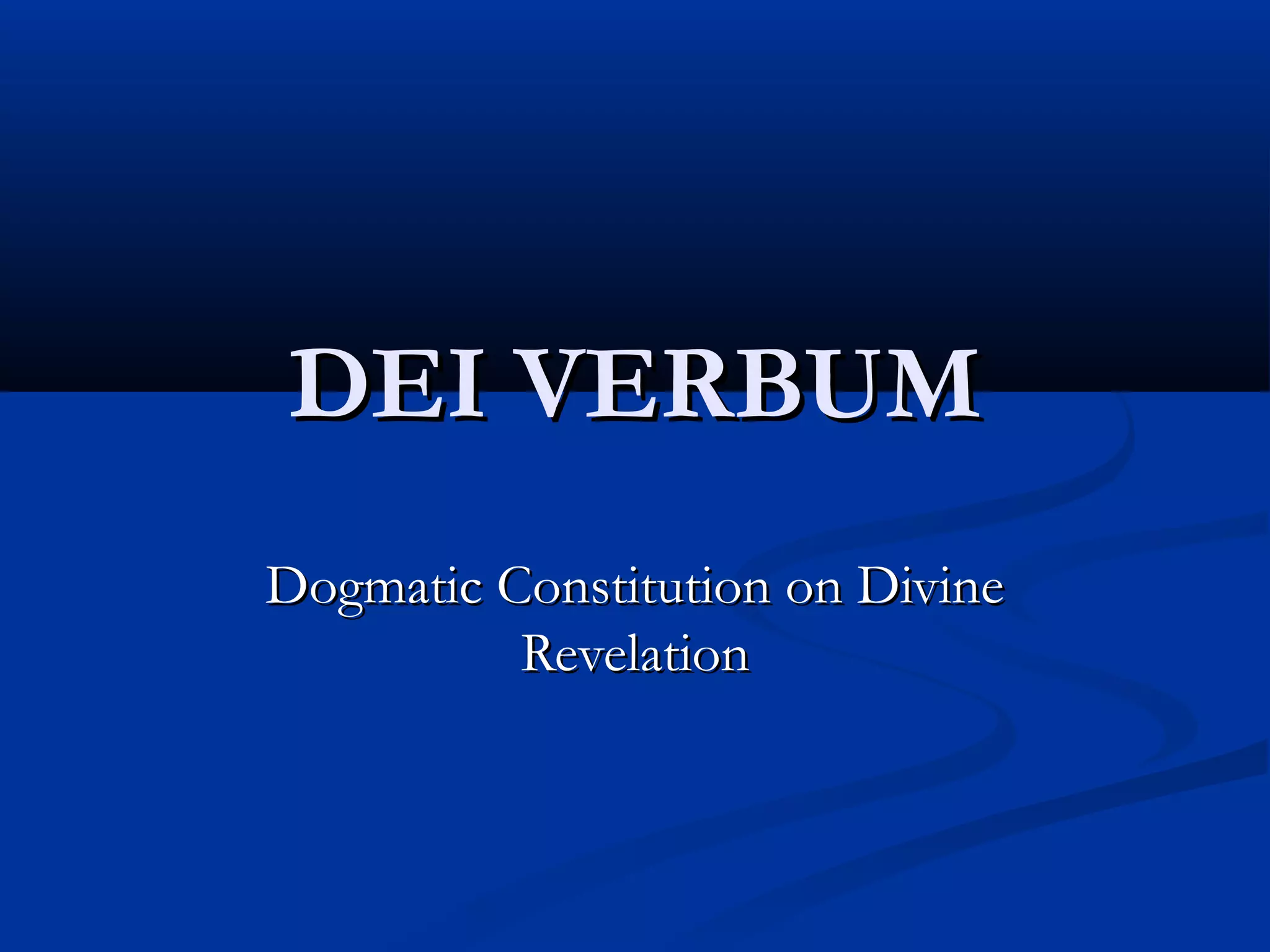 Adult Ed Dei Verbum | PPT
