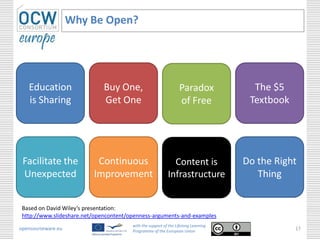 Workshop Barcelona: Presentation Introduction to OpenCourseWare | PPTX