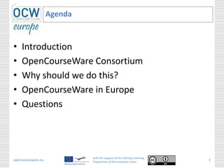 Workshop Barcelona: Presentation Introduction to OpenCourseWare | PPTX