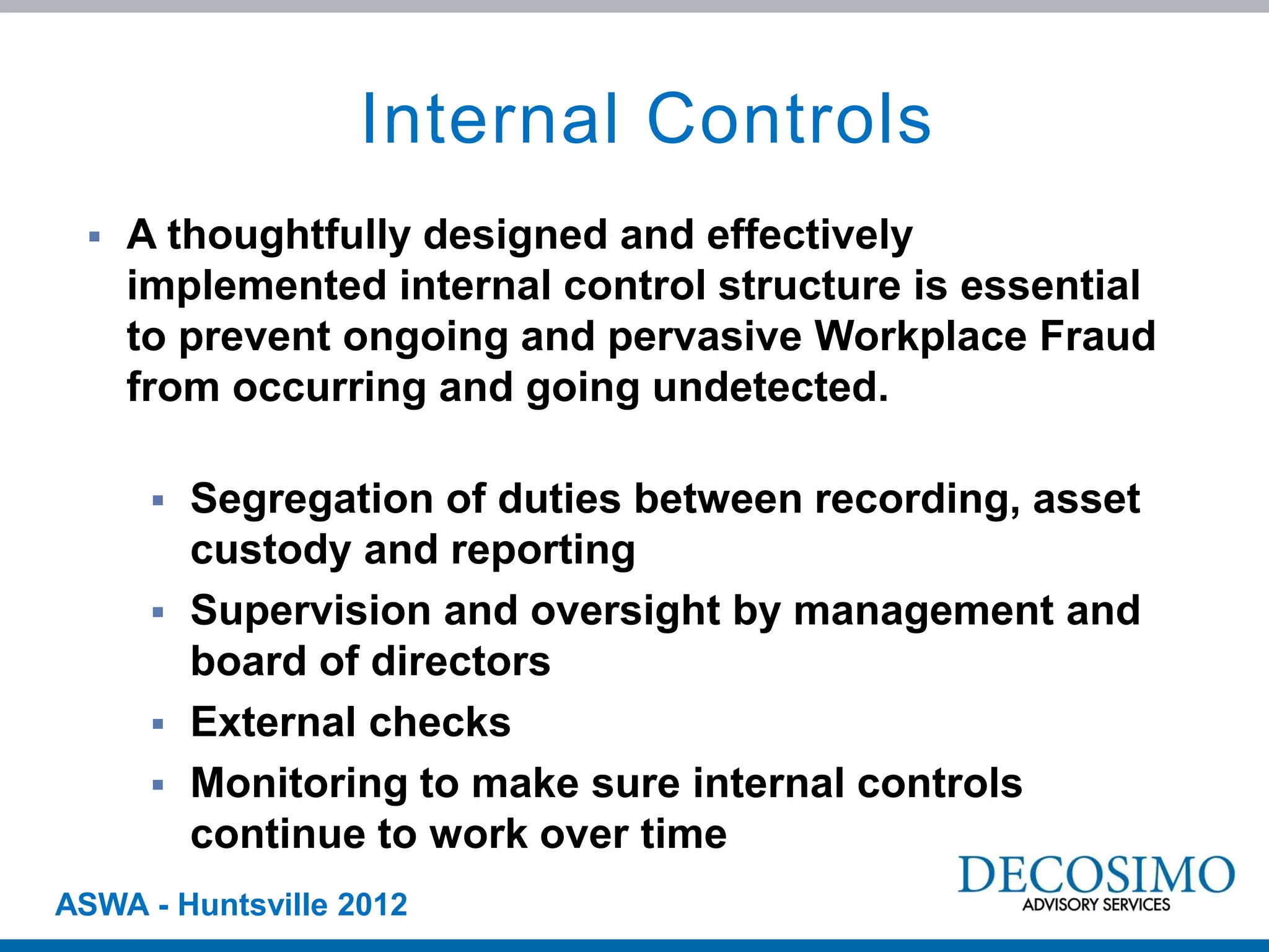 Preventing and Detecting Fraud in the Workplace | PDF
