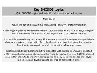 ENCODE project: brief summary of main findings | PPTX