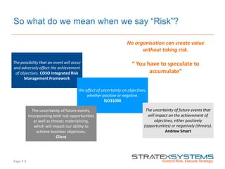 Integrating Risk into your Balanced Scorecard | PPTX