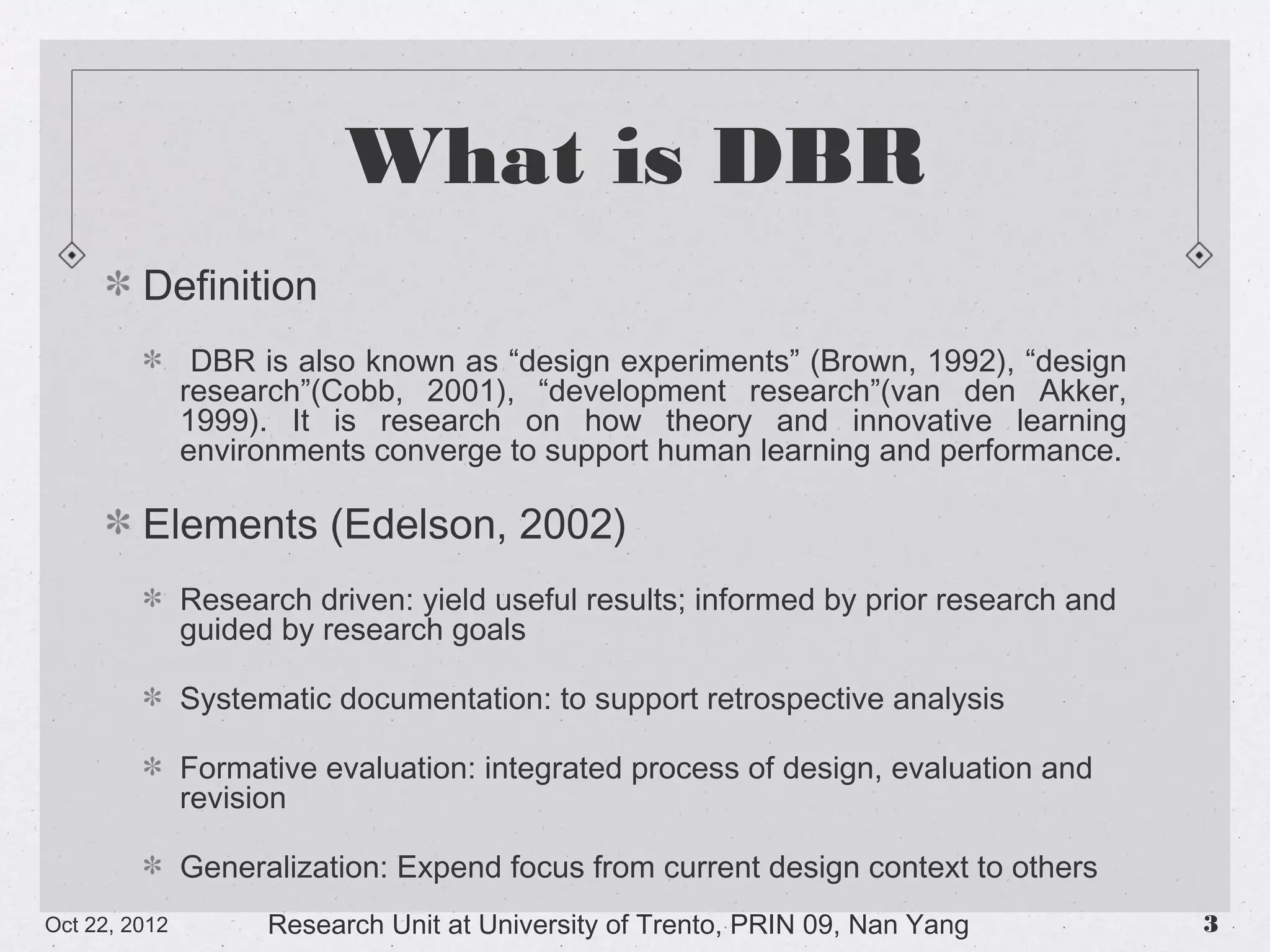 Understand Designed Based Research | PDF