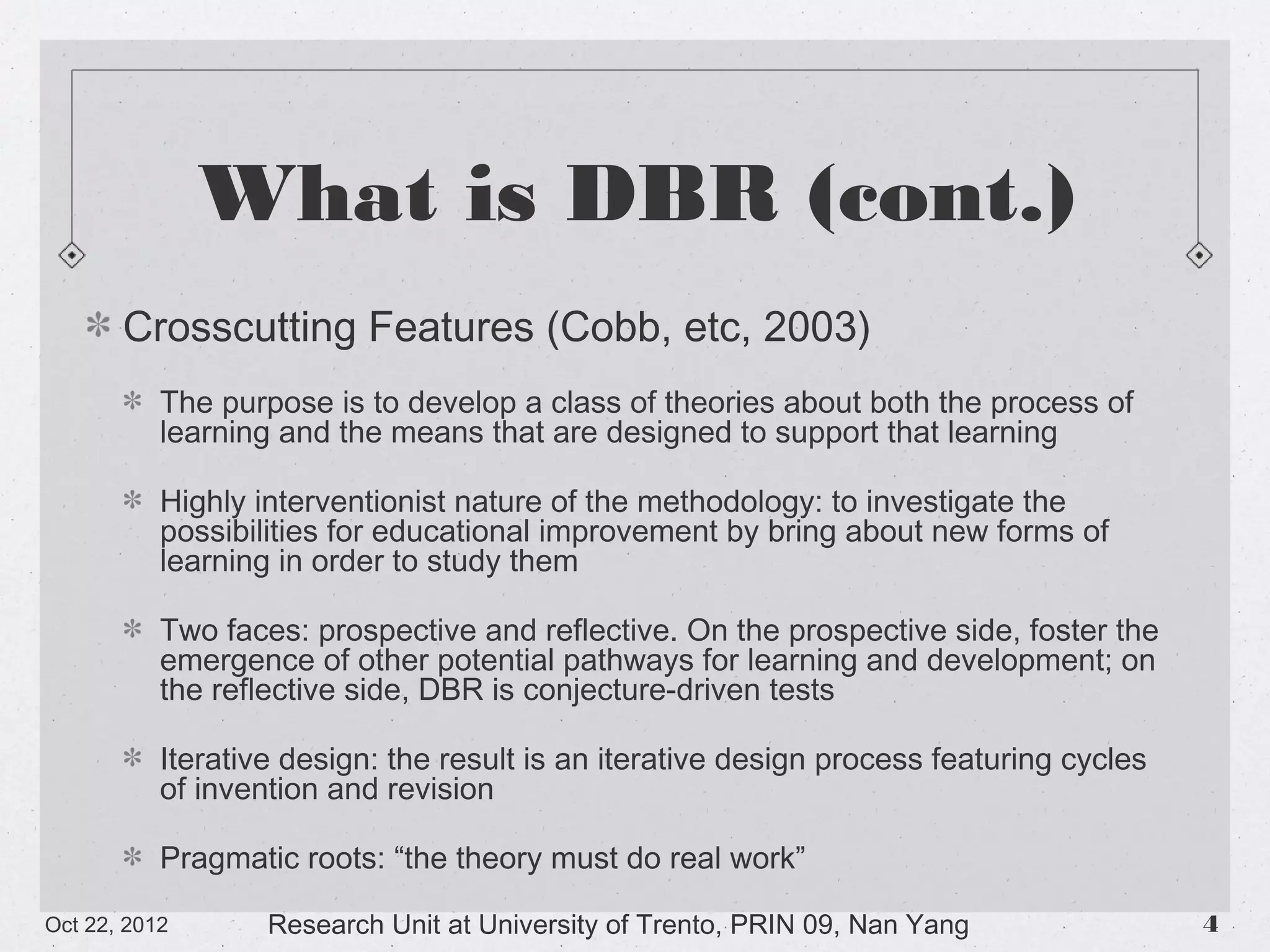 Understand Designed Based Research | PDF